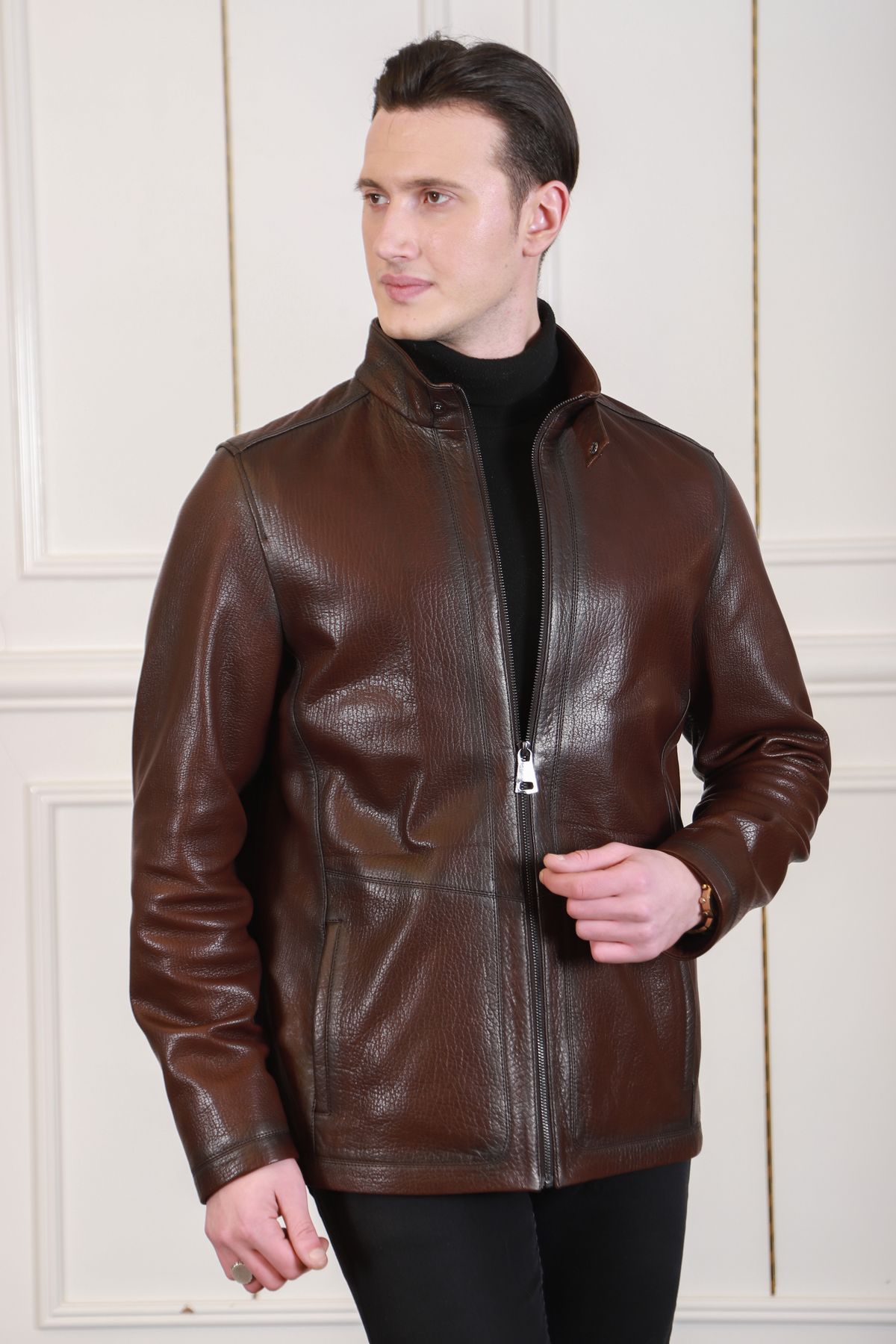 Men's calfskin jacket